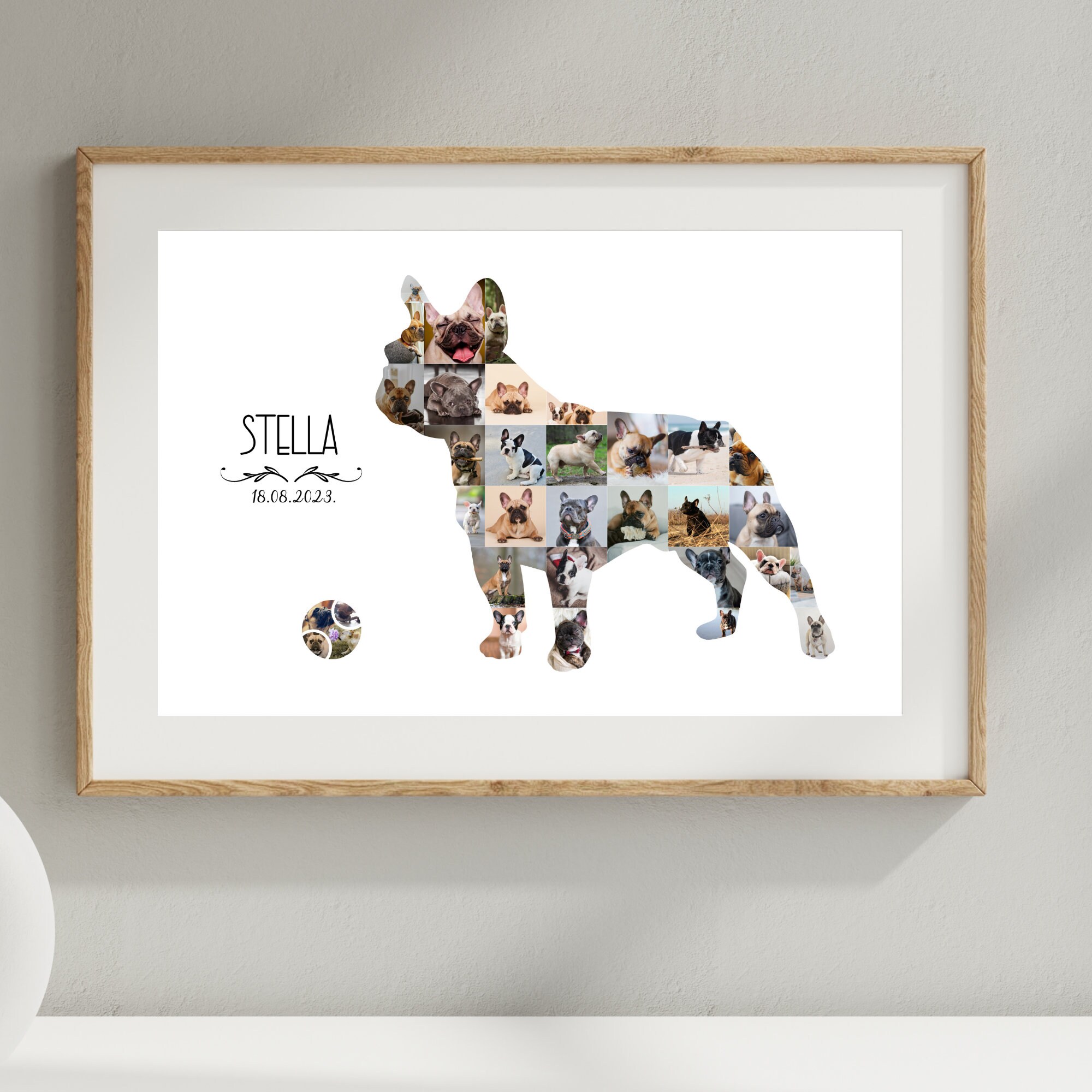 French Bulldog Photo Collage Canva Template French Bulldog Art Pet ...