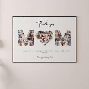 Custom Mother's Day Photo Collage Canva Template Mom Picture Collage ...