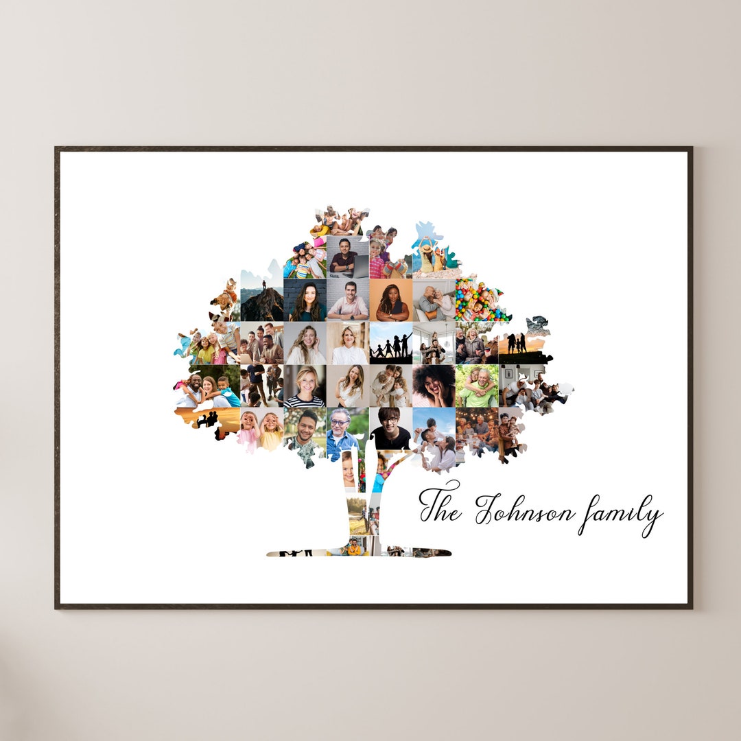 Family Tree Collage Family Tree Photo Collage Template Family Photo ...