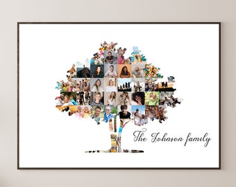 Family Tree Collage Family Tree Photo Collage Canva Template Family ...