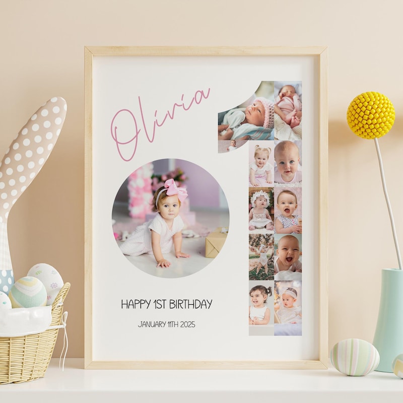1st Birthday Poster - Etsy