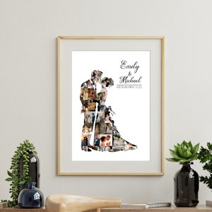 Wedding Photo Collage Template Unique Wedding Gift for Couple Wedding ...