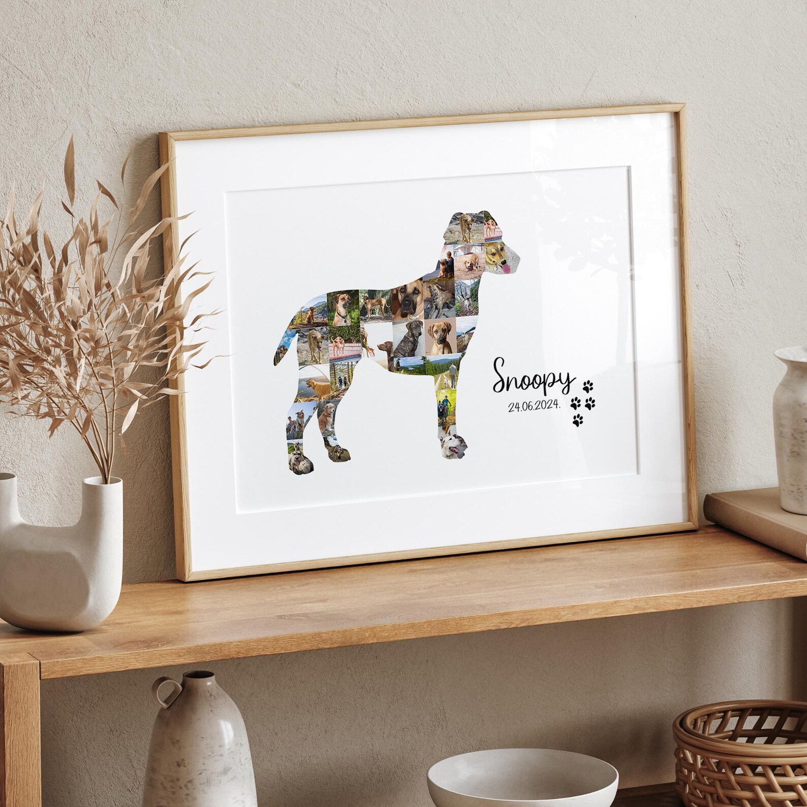 Dog Photo Collage Canva Template Mountain Cur Picture Collage Dog Mom ...
