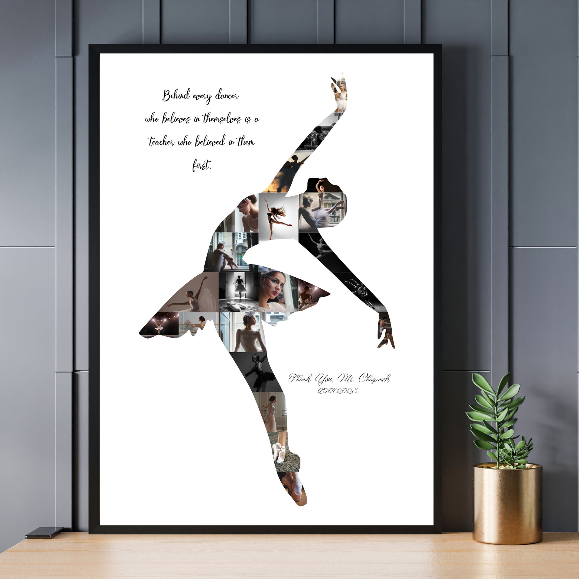 Ballerina Photo Collage Canva Template Ballet Dancer Photo Collage Gift ...