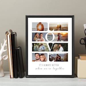 Love Photo Collage Template Anniversary Gift for Him Love Photo Gift ...