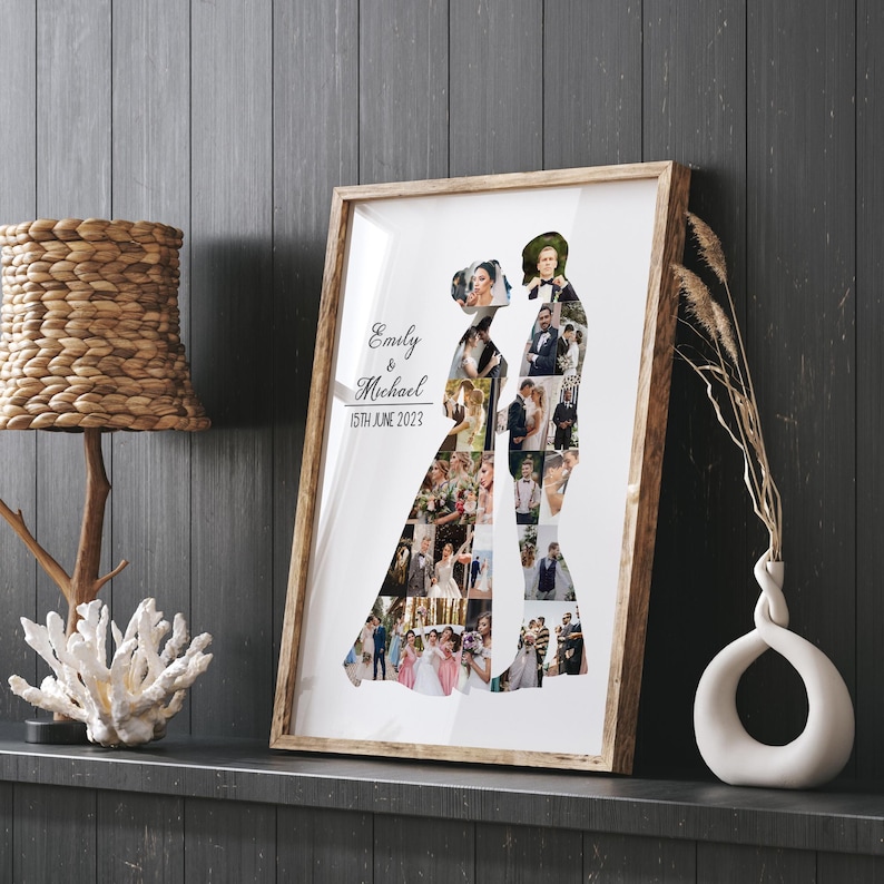 Wedding Photo Collage Template Bride and Groom Photo Collage Bride and ...