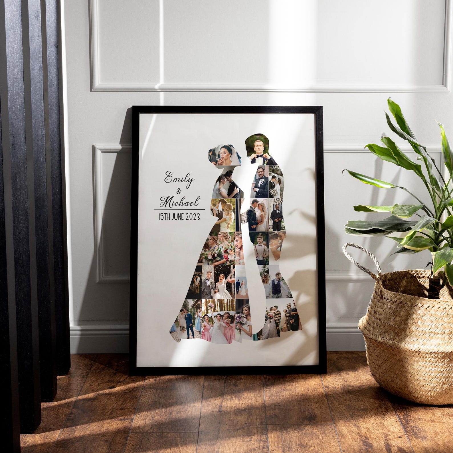 Wedding Photo Collage Template Bride and Groom Photo Collage Bride and ...