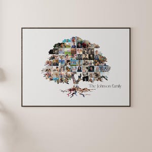 Custom Family Tree Photo Collage Template Family Reunion Gift for ...