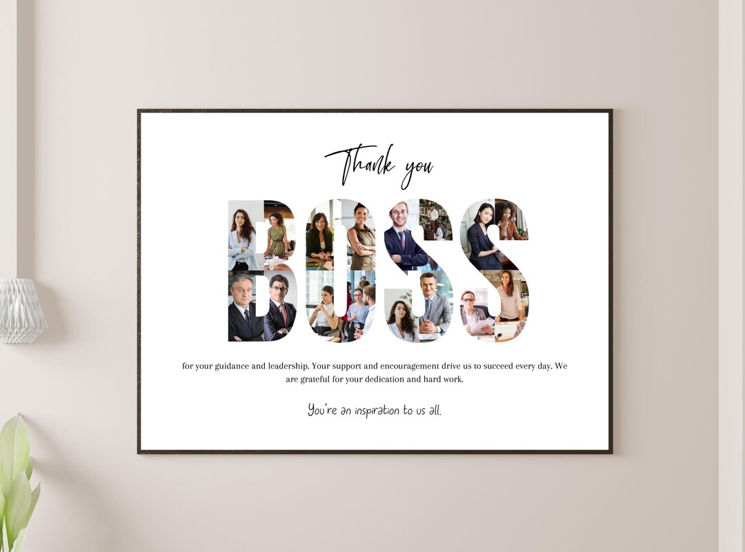 Custom Boss Photo Collage Canva Template Printable Picture Collage for ...