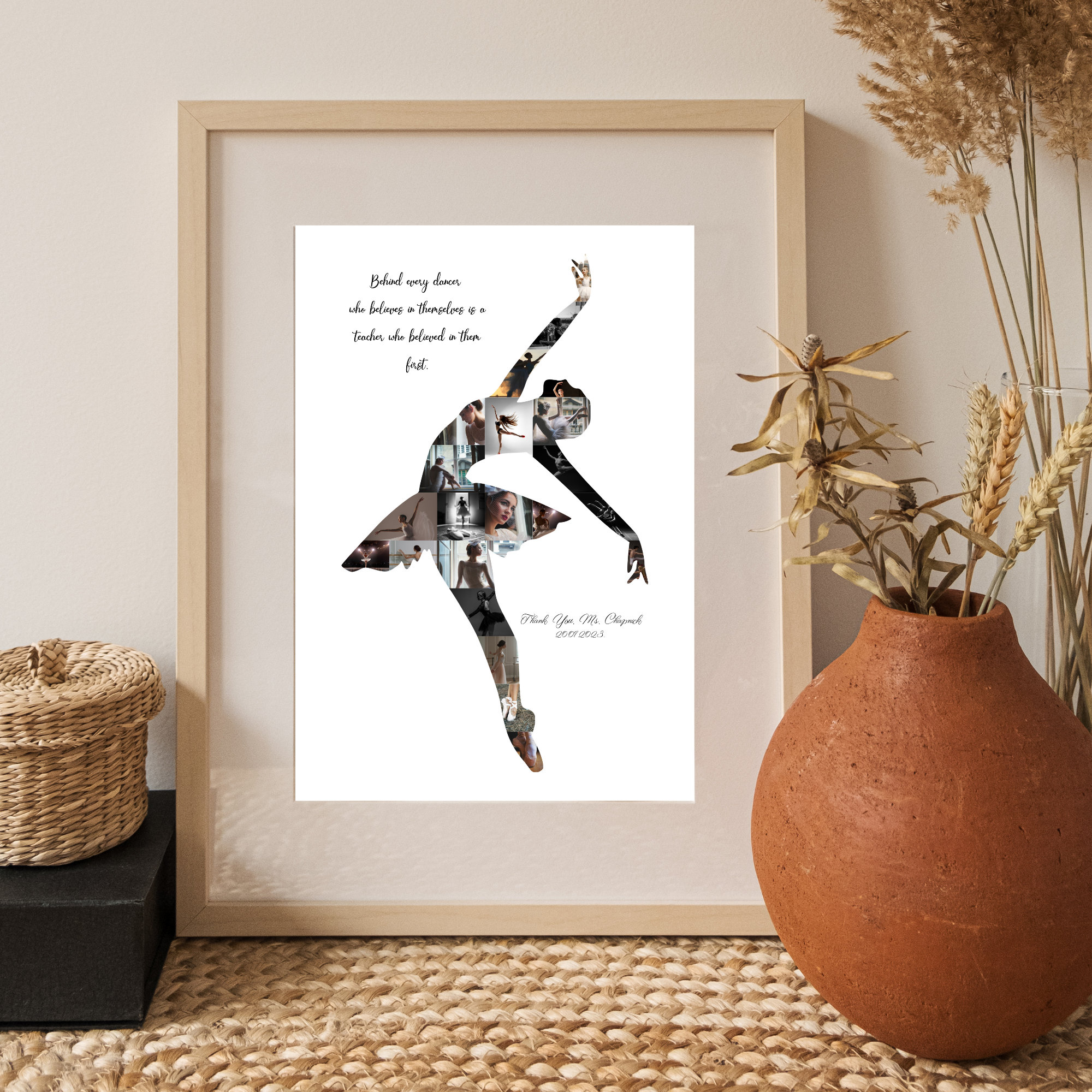 Ballerina Photo Collage Canva Template Ballet Dancer Photo Collage Gift ...