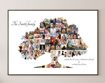 Family Tree Collage Family Tree Photo Collage Canva Template Family ...