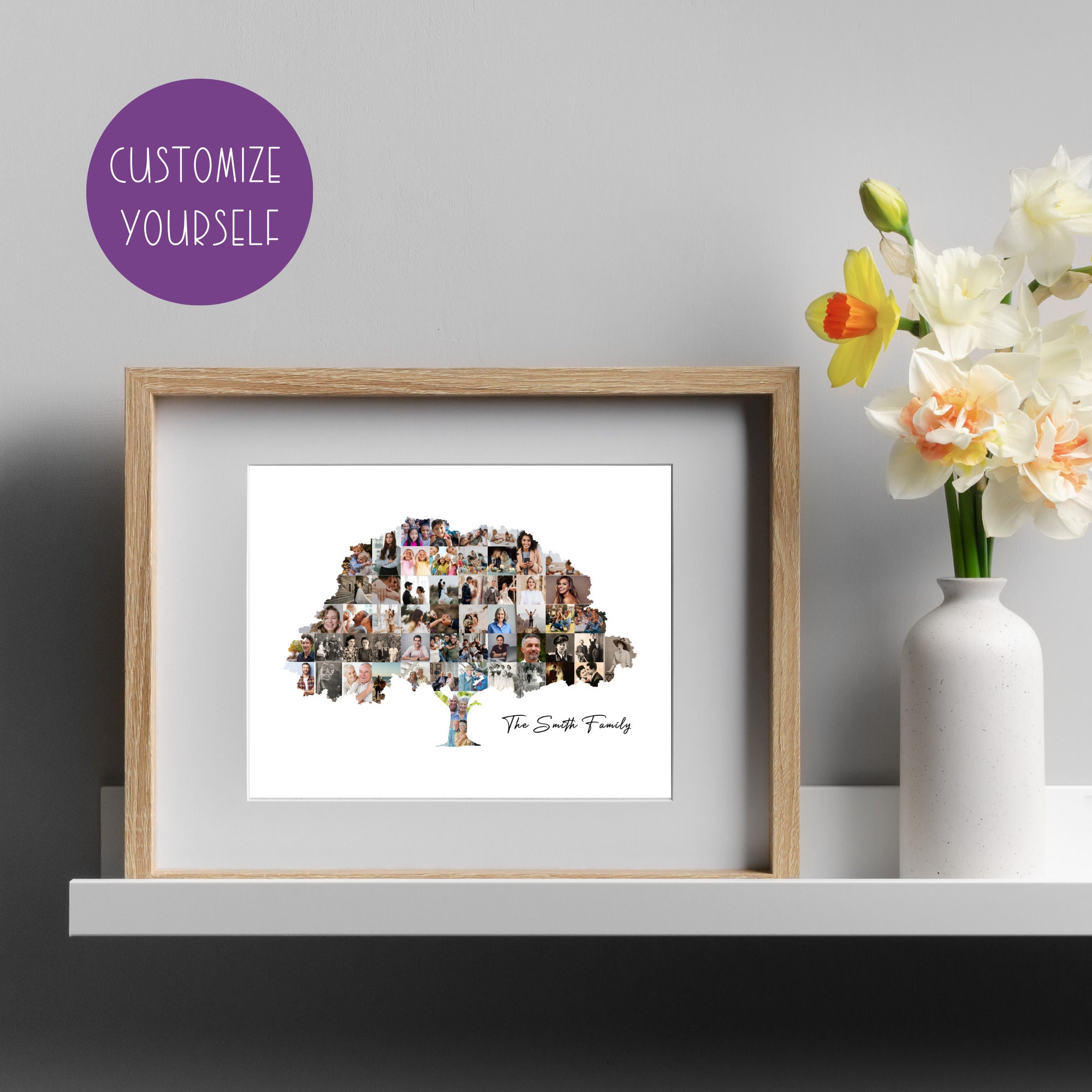 Family Tree Collage Family Tree Photo Collage Canva Template Family ...