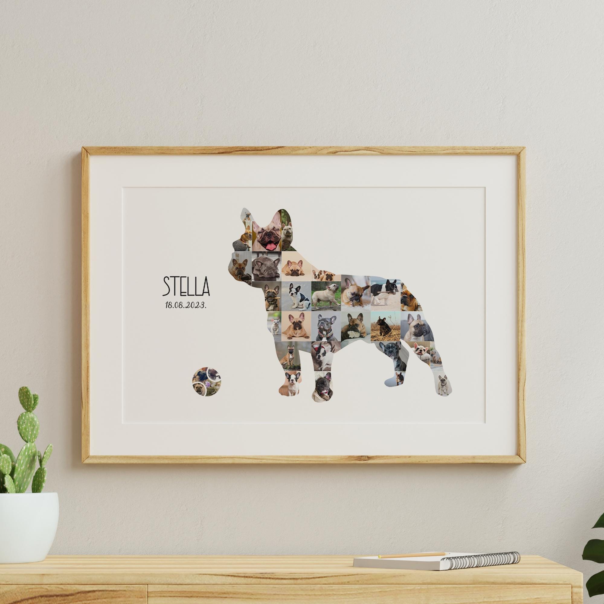 French Bulldog Photo Collage Canva Template French Bulldog Art Pet ...