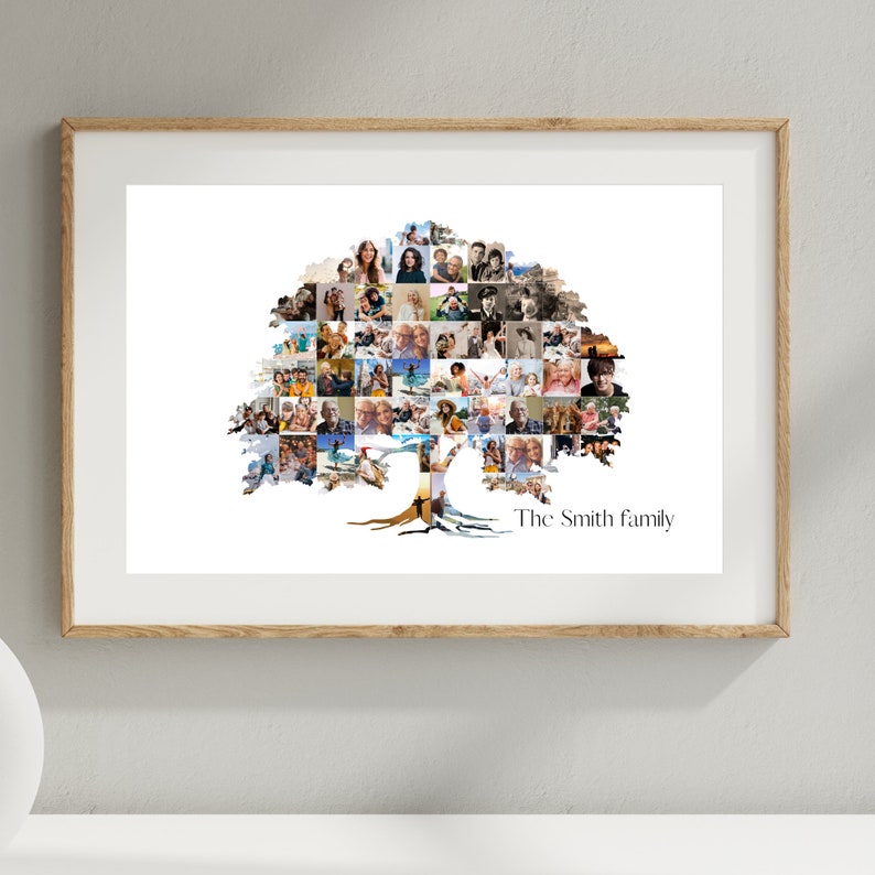 Custom Family Tree Photo Collage Template Family Reunion Tree ...