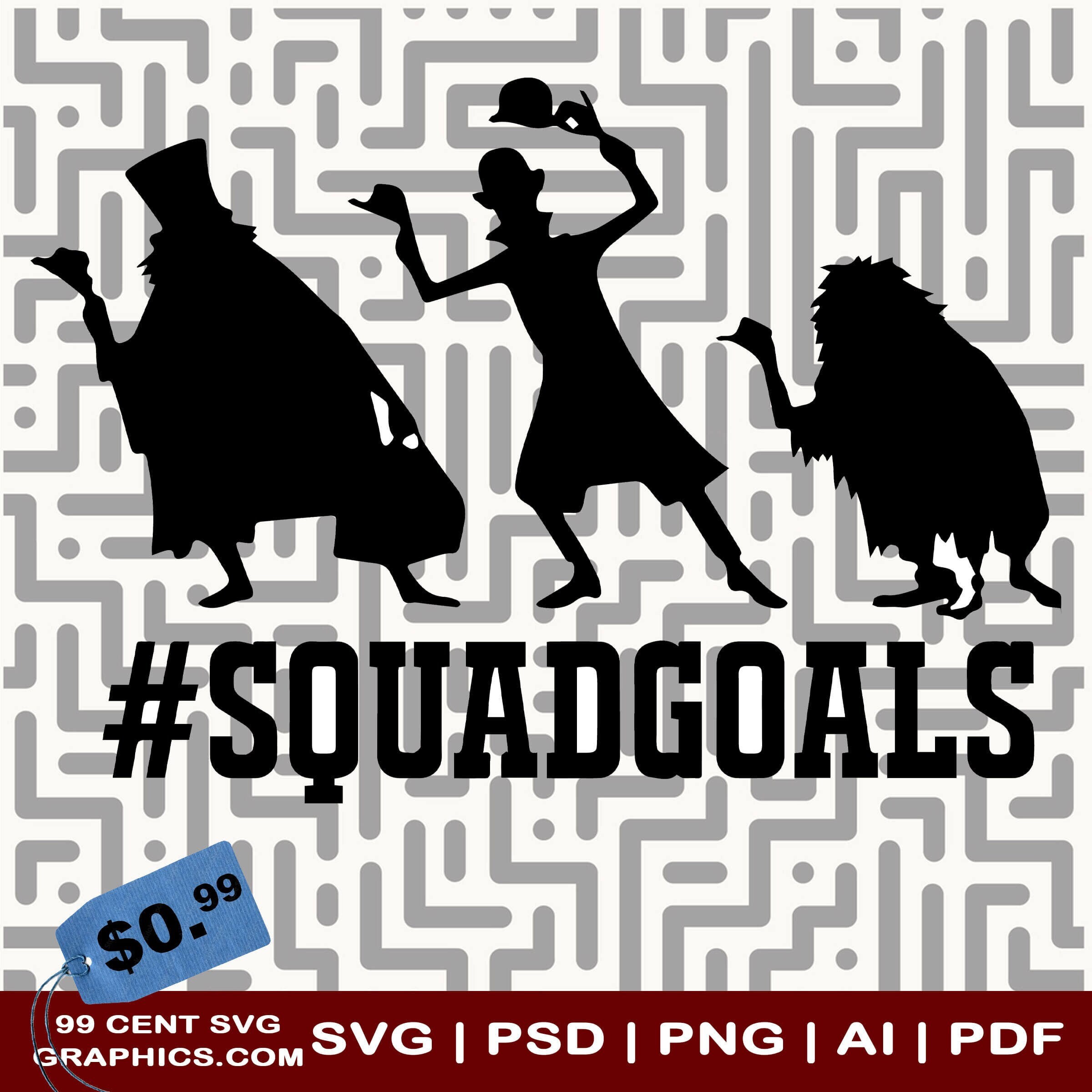 Hitchhiking Ghosts Squad Goals SVG, Cricut Family Vacation Png (digital ...