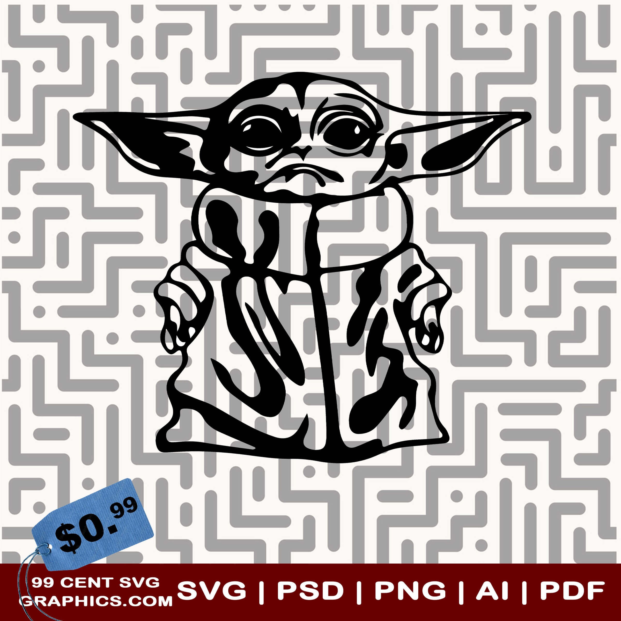 Baby Yoda Grogu Baby Yoda SVG Graphics EPC Dxg AI Png for Cricut Family ...