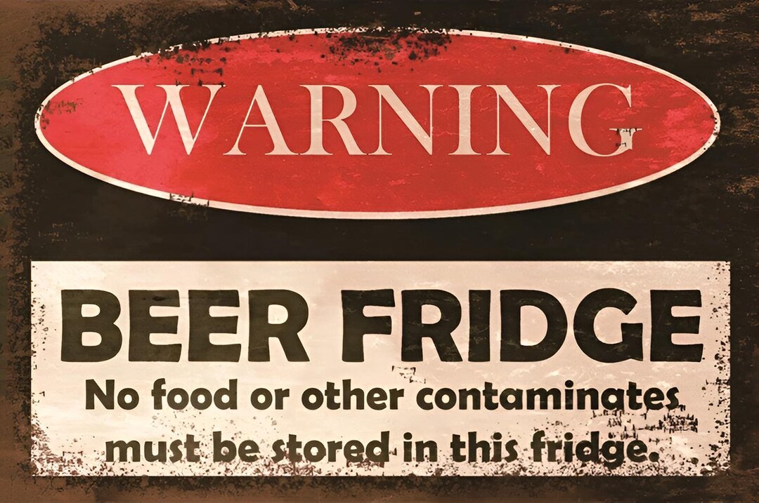 Vintage Beer Fridge Warning Sign, Man Cave Decor (digital Download) - Etsy