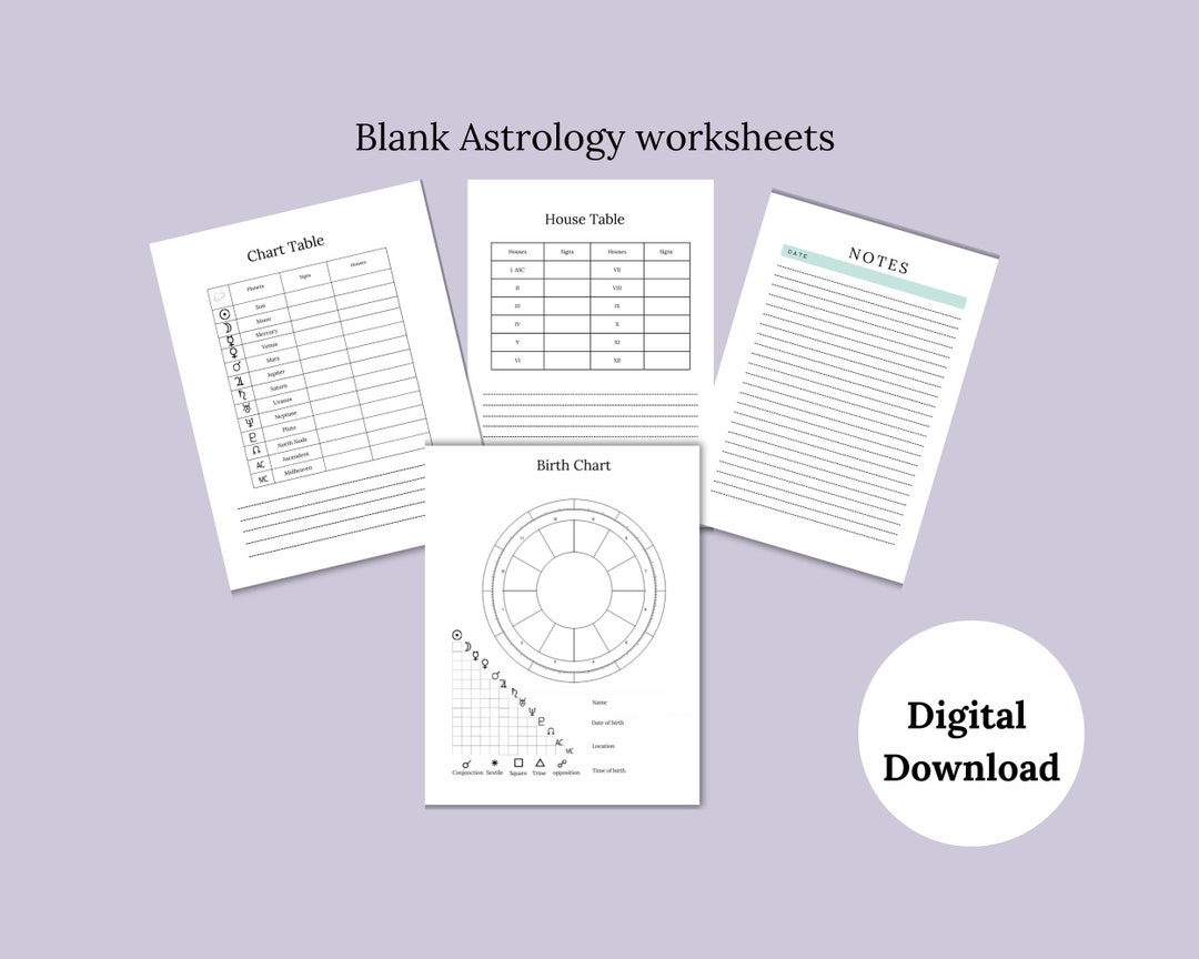 Astrology Workbook Journal, Astrology 101, Astrology Journal, Natal ...