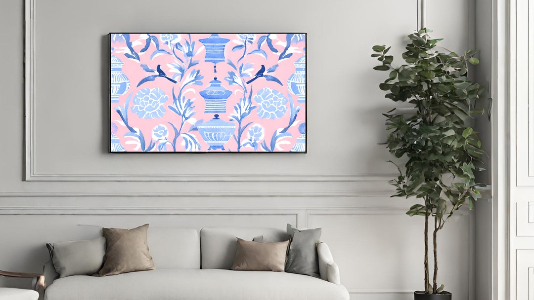 Tv Wallpaper 0008 Digital Wallpaper Download TV Art Pretty Floral ...
