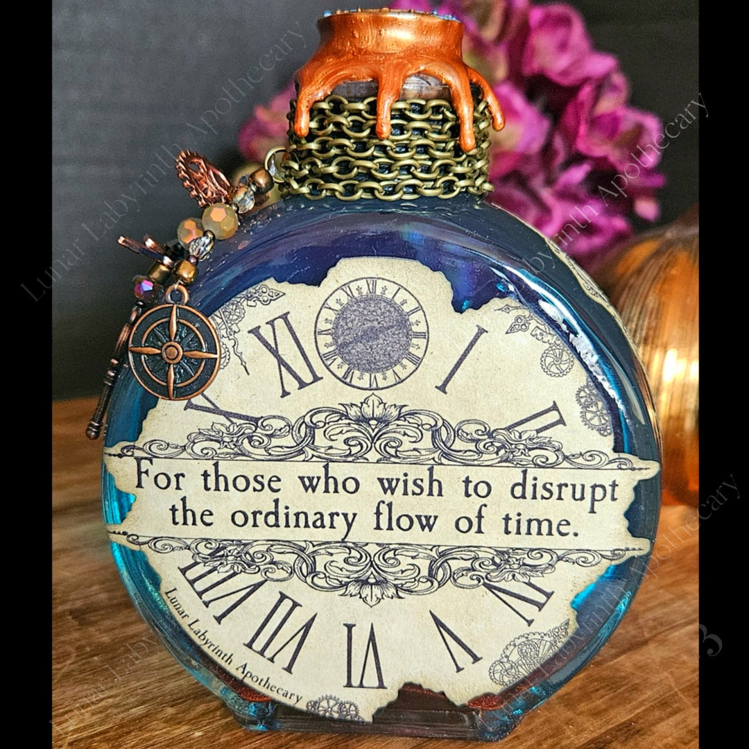 Color Changing Time Travel Potion Bottle: Steampunk Fantasy Decor - Etsy