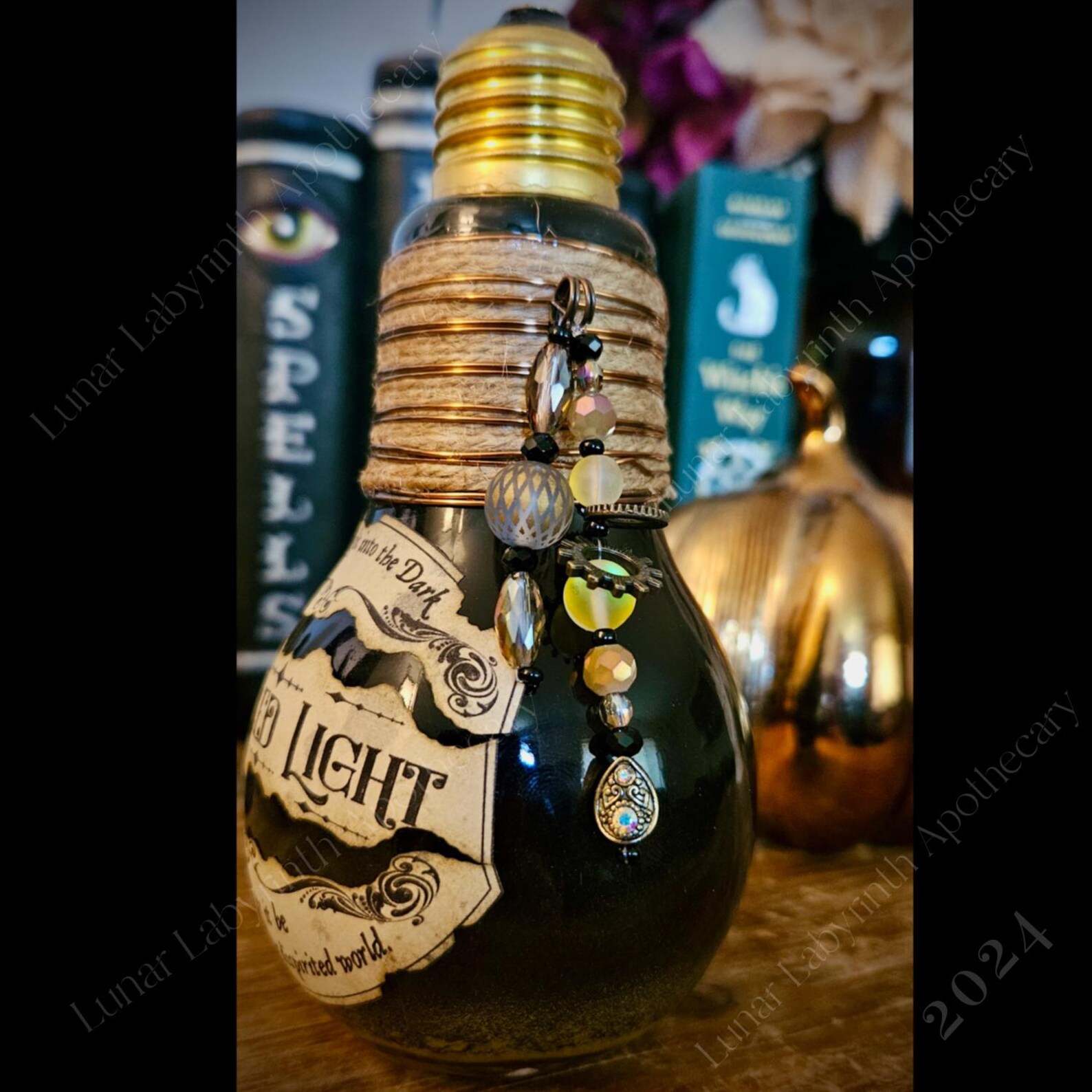 Steampunk Light Potion Bottle: Color Shift Elixir, Gothic Fantasy Decor ...