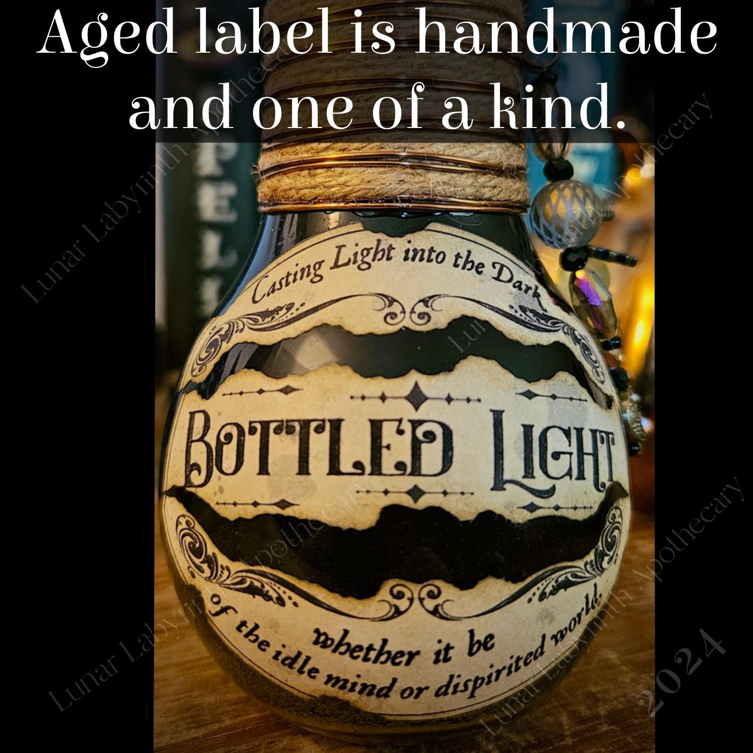 Steampunk Light Potion Bottle: Color Shift Elixir, Gothic Fantasy Decor ...
