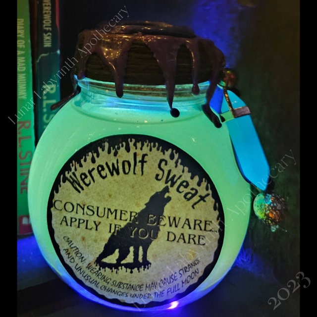 Goosebumps Werewolf Sweat Glowing Bottle - Etsy