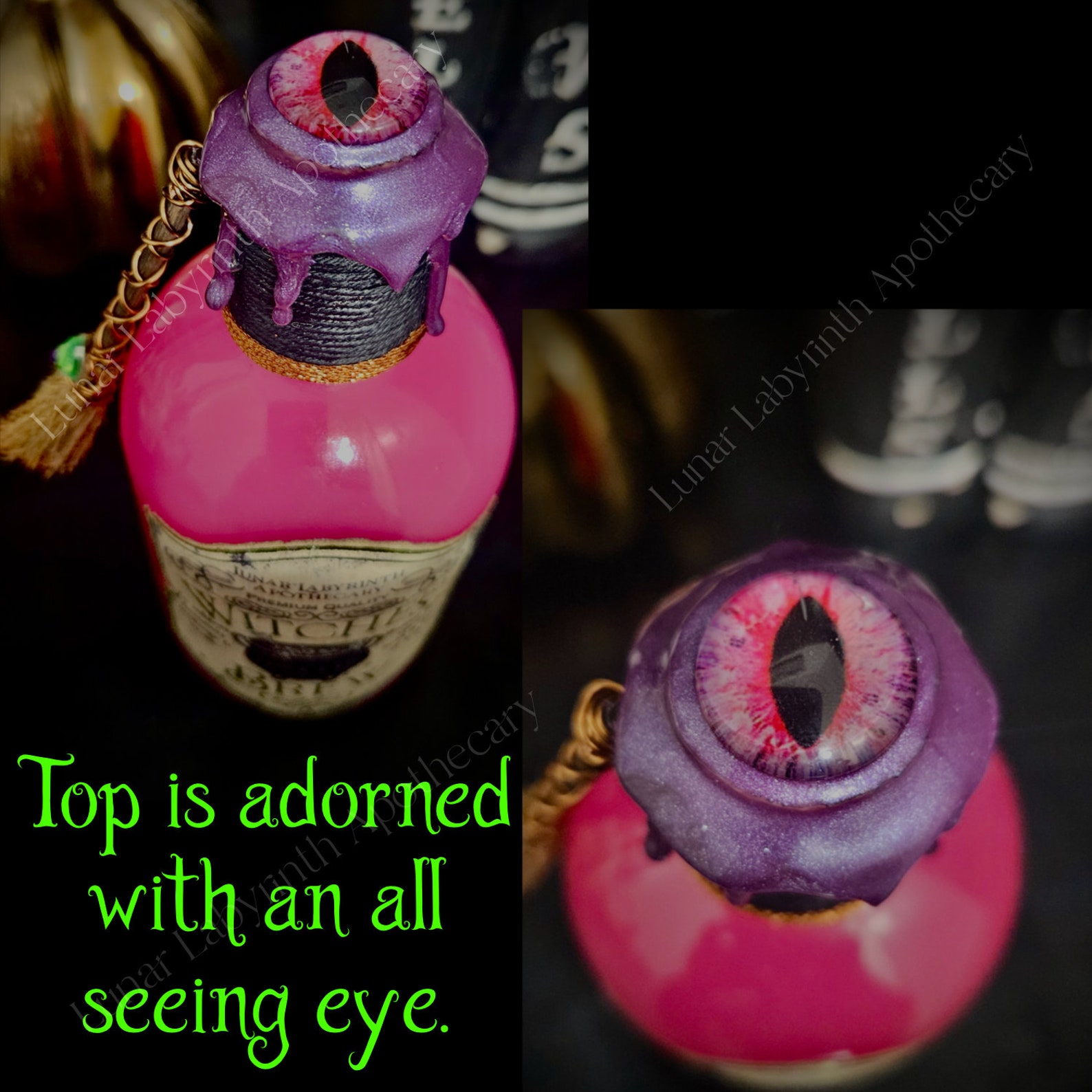Witches Brew Potion Bottle: Neon Pink Halloween Decor - Etsy