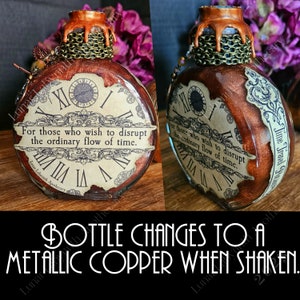 Color Changing Time Travel Potion Bottle: Steampunk Fantasy Decor - Etsy