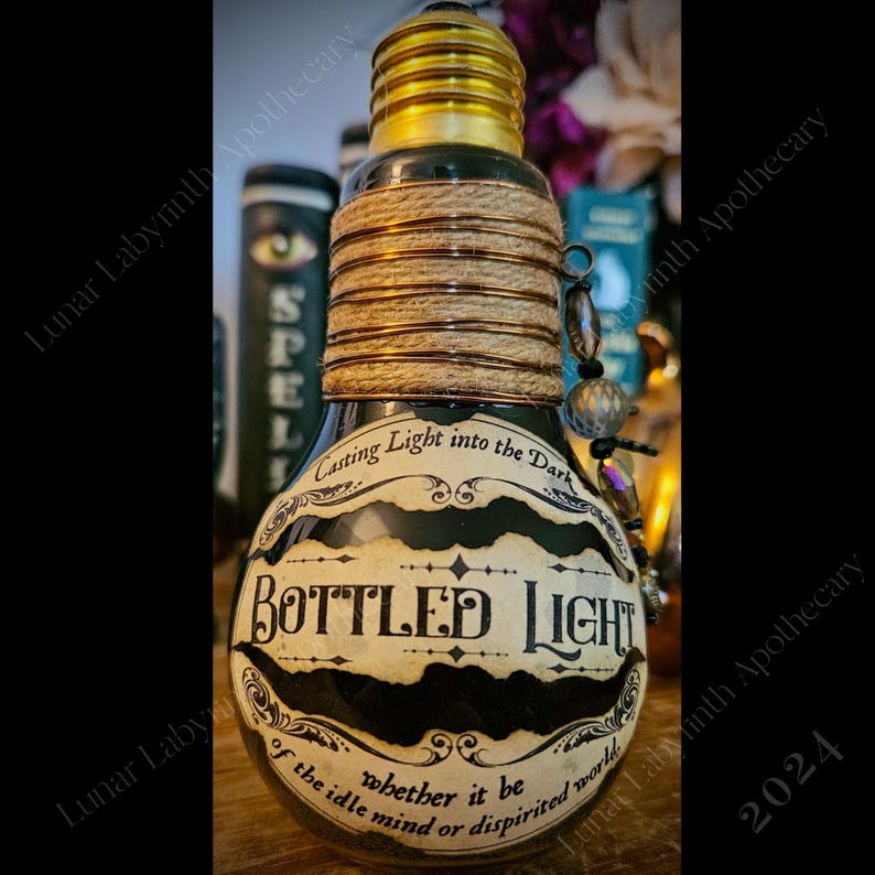 Steampunk Light Potion Bottle: Color Shift Elixir, Gothic Fantasy Decor ...