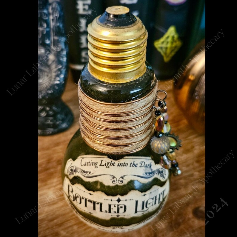 Steampunk Light Potion Bottle: Color Shift Elixir, Gothic Fantasy Decor ...