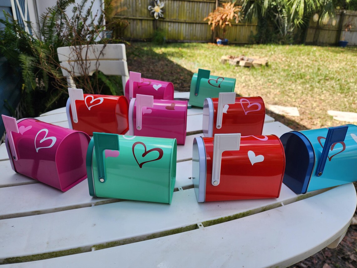 Custom Laser Engraved Kids Valentines Mailbox / Cute Valentine's Day ...