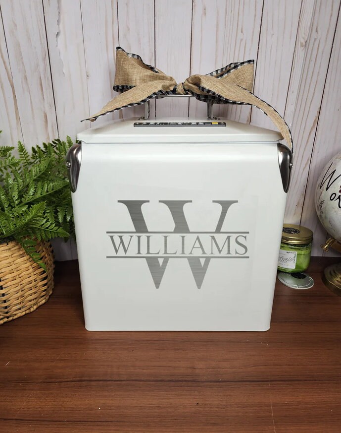 Custom Laser Engraved 12 QT. Retro Cooler / Custom Coolers / Real ...