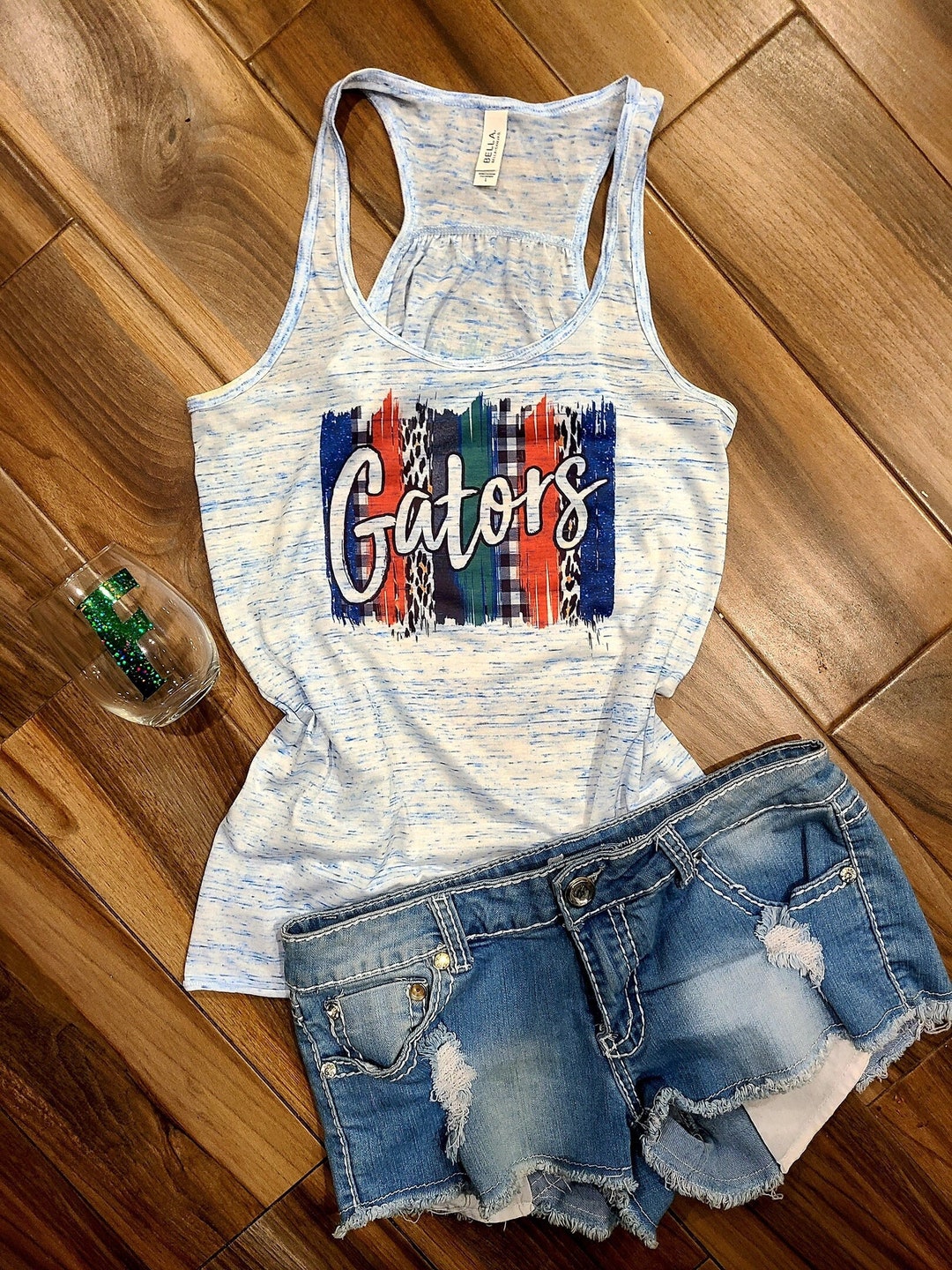 Florida Waterfall Glitter Marbled Tee / Florida Gators Tank / Gators ...