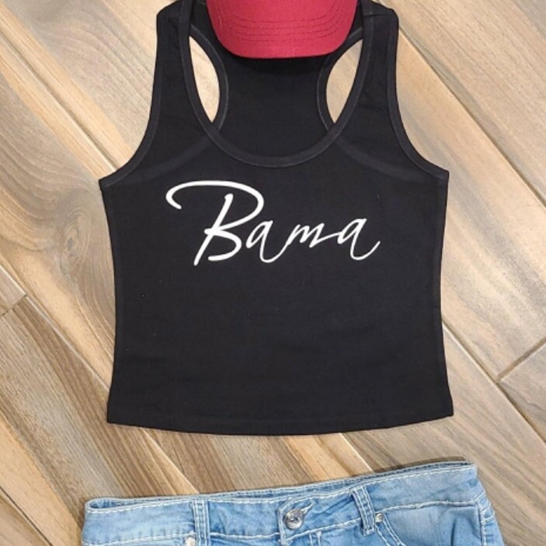 Bama Cropped Tank / Bama Top / Alabama Gameday Tank / Alabama Shirt ...