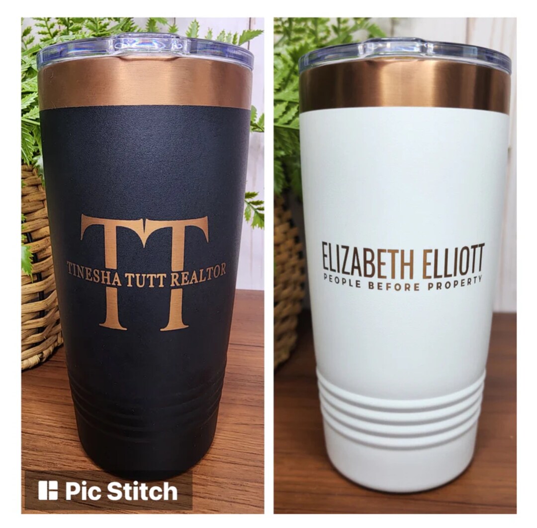 Custom Laser Engraved Rose Gold Plated Tumblers / 20 Oz Custom Tumblers ...