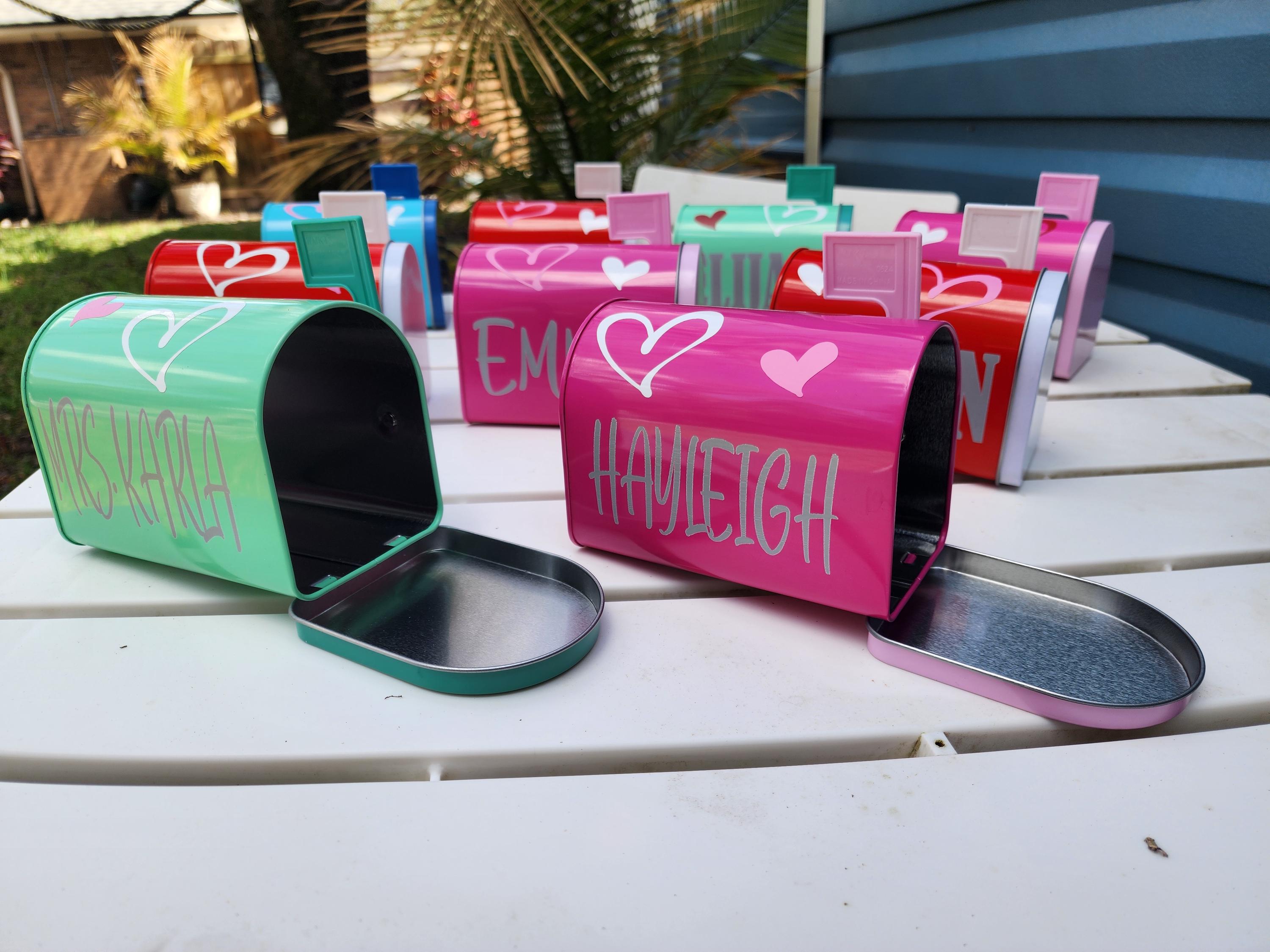 Custom Laser Engraved Kids Valentines Mailbox / Cute Valentine's Day ...
