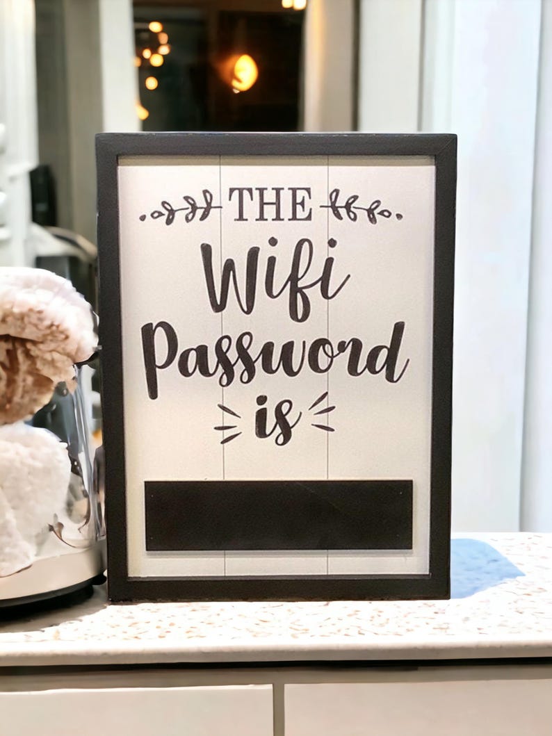 Chalkboard Wifi Password Sign / Cute Wifi Sign / Home Decor / Office ...
