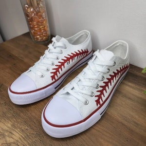 Glitter Baseball Low Top Sneakers / Custom Sneakers / Baseball Glitter ...