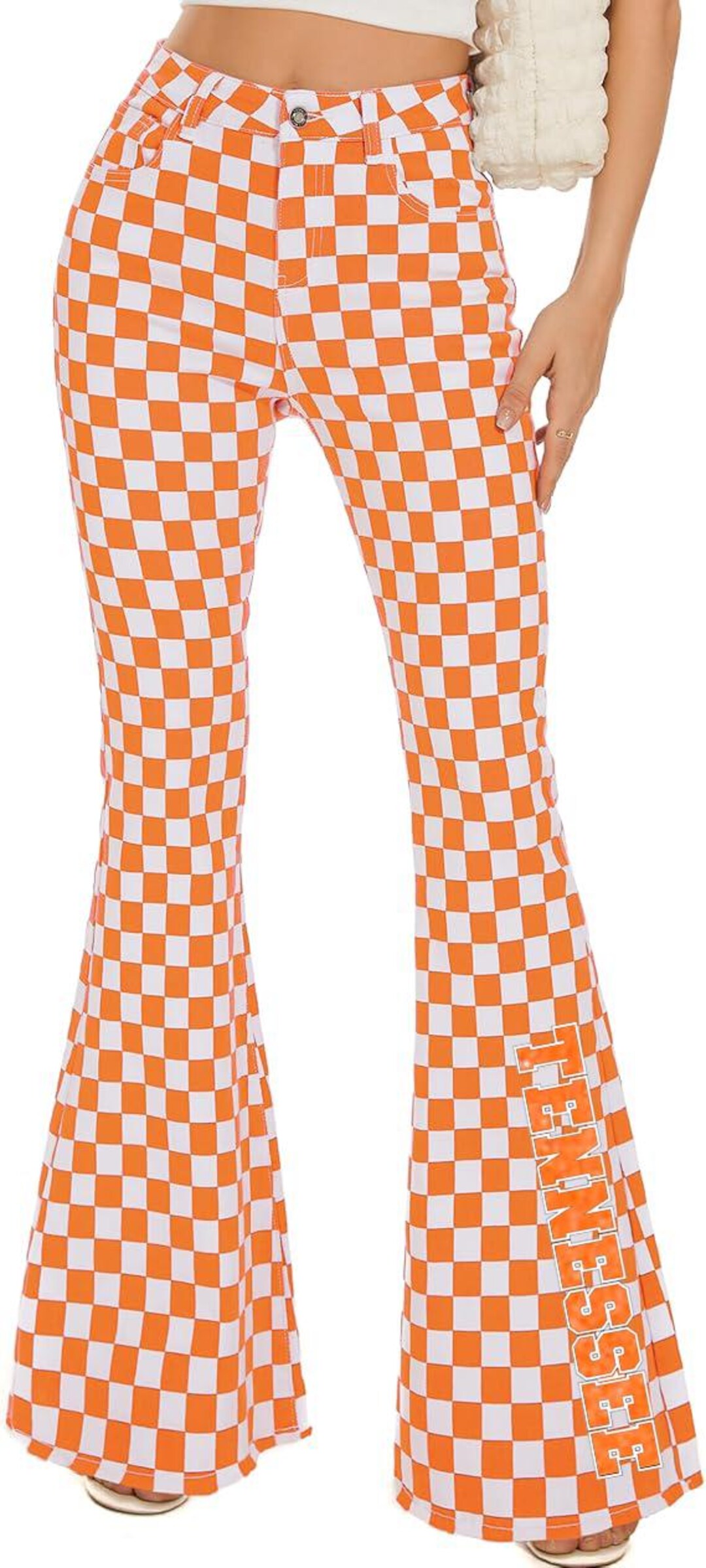 Tennessee Glitter Checkered Bell Bottom Jeans / Tennessee Bell Bottoms ...