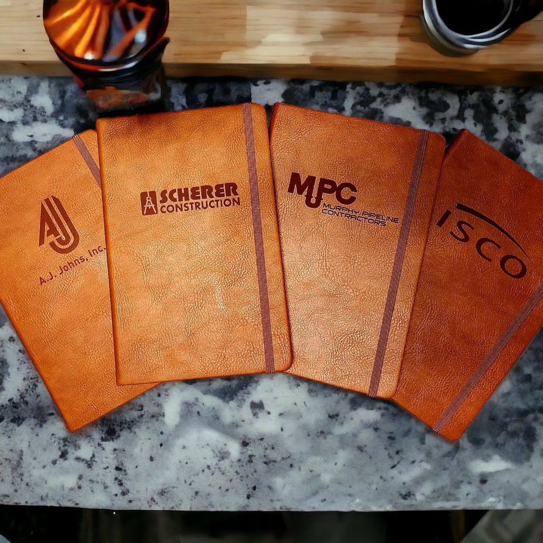 READ DETAILS Branded Faux Leather Lined Executive Notebooks / Custom ...