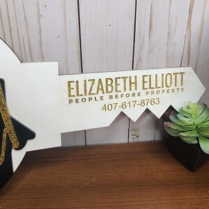 Sold Realtor Key Sign With Glitter Accents / Real Estate Closing Signs ...