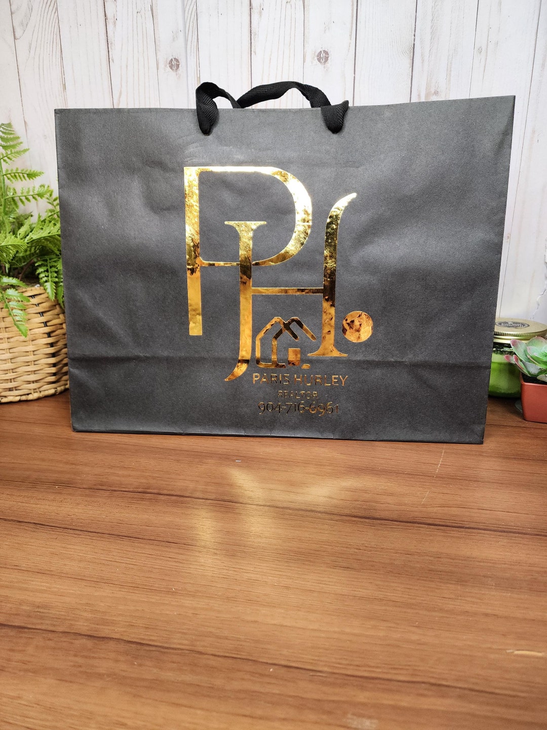 Branded Foil Gift Bags / Realtor Gifts / Branded Real Estate Bag ...