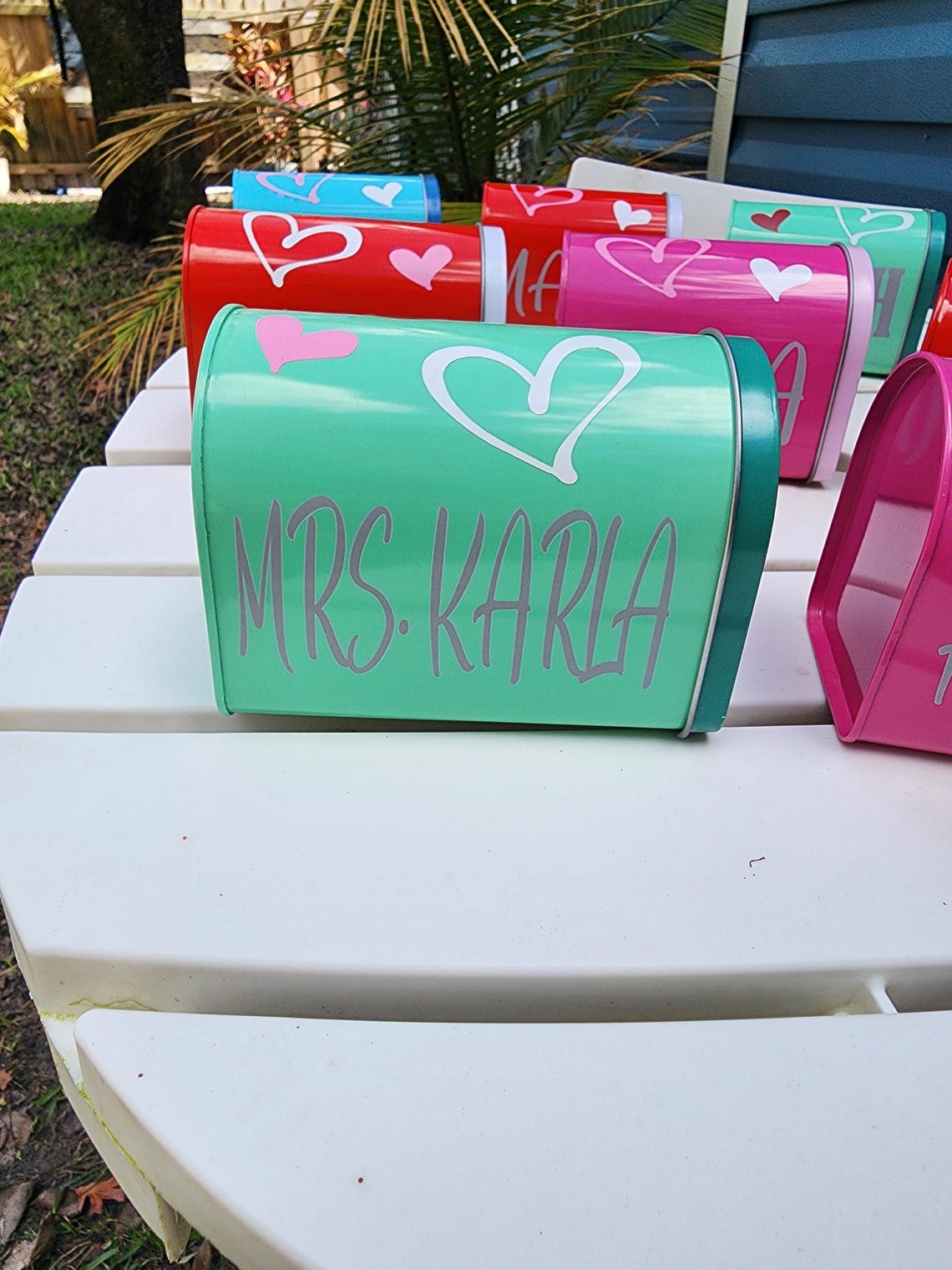 Custom Laser Engraved Kids Valentines Mailbox / Cute Valentine's Day ...