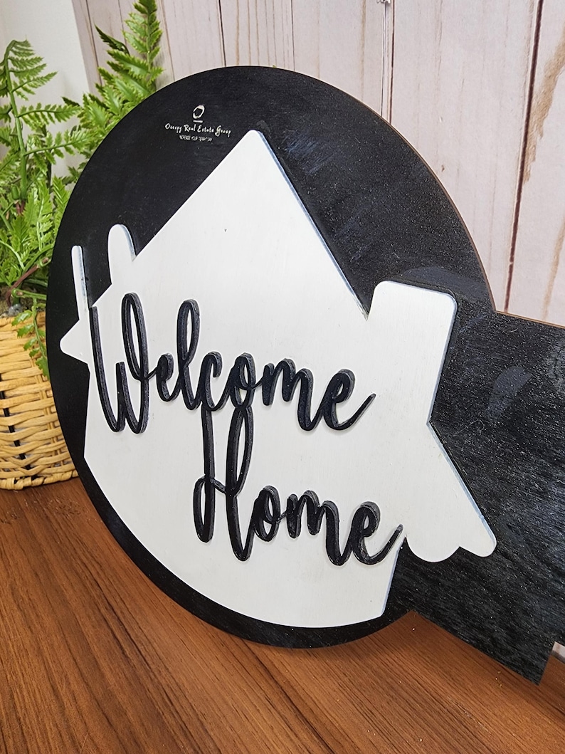Welcome Home Realtor Key Sign / Real Estate Closing Signs / Custom Sold ...