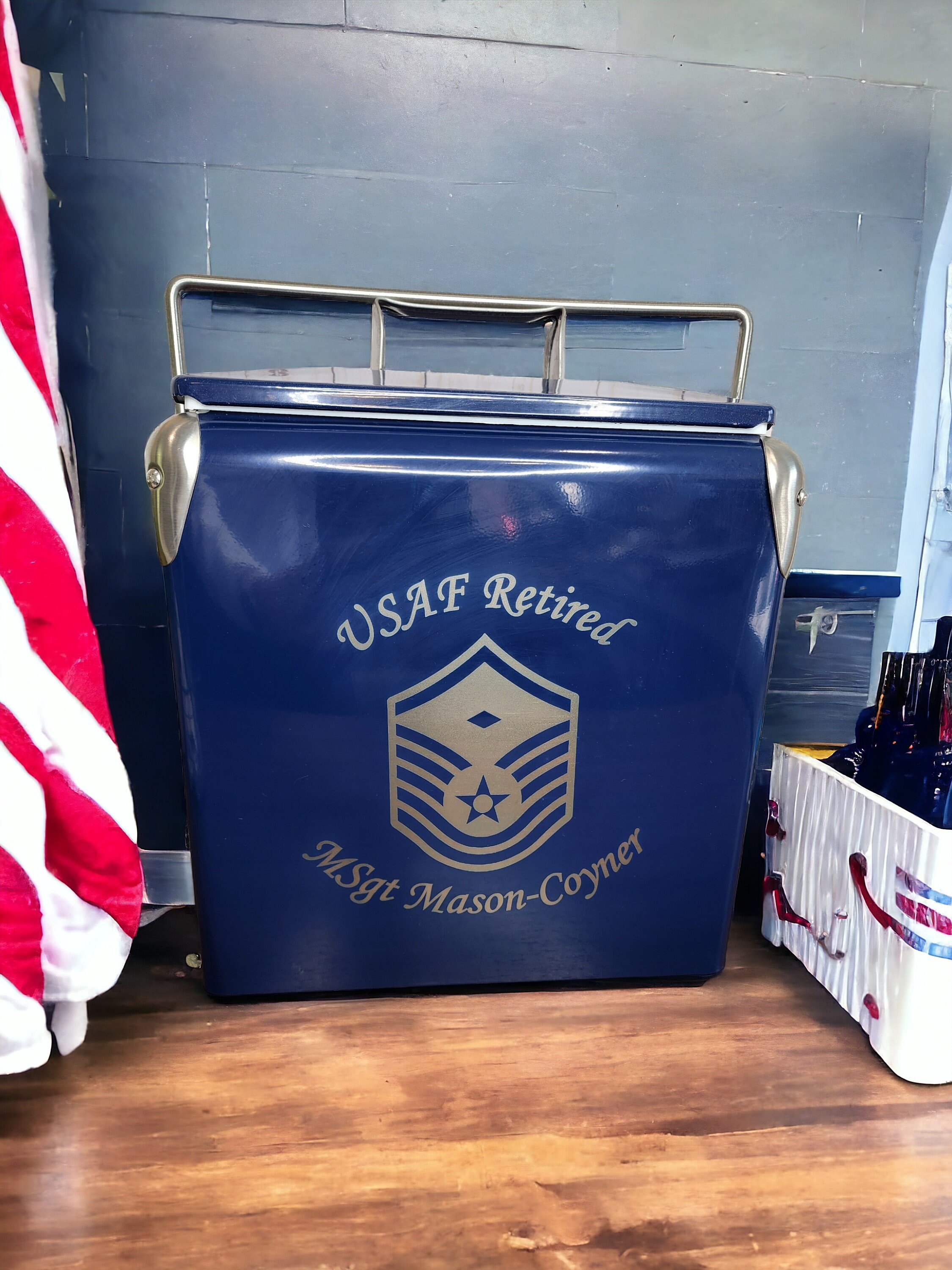 Custom Laser Engraved 12 QT. Retro Cooler / Custom Coolers / Real ...