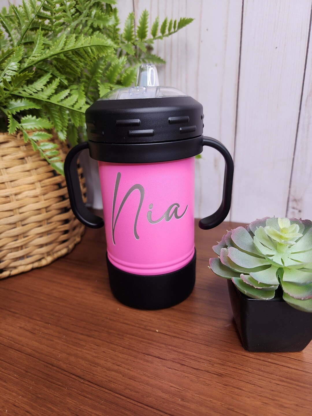 Custom Laser Engraved 10 Oz Sippy Cup / 10 Oz Custom Cup / Personalized ...