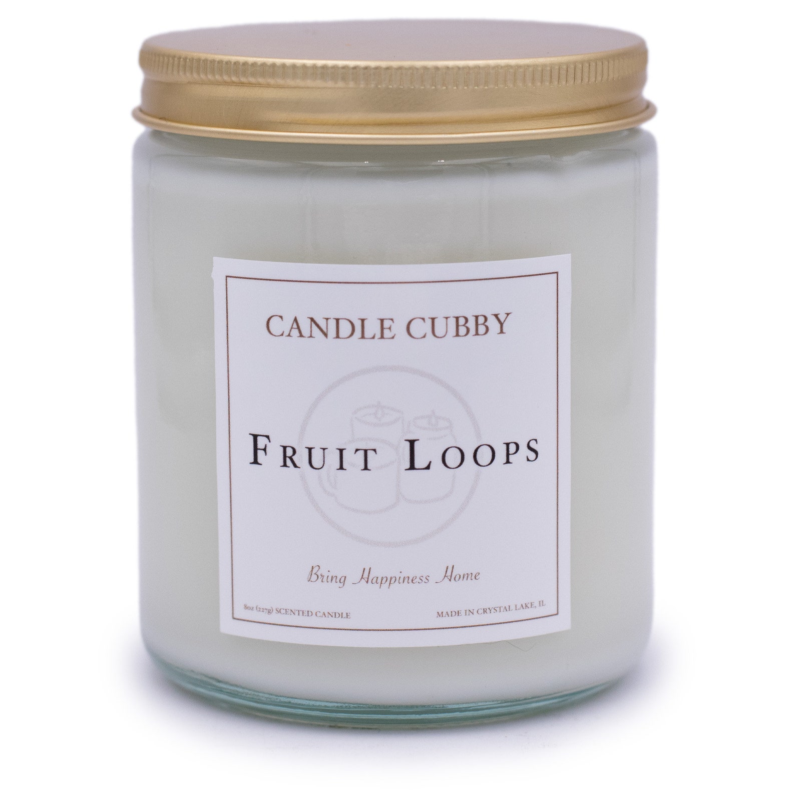 Fruit Loops | 8oz Jar Candle | Fruit Loops Scented | Candle Cubby Brand ...