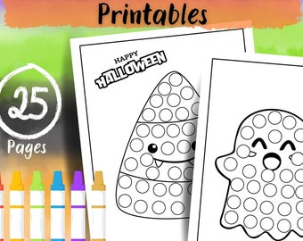 Halloween Dot Marker Printable, Dot Markers Activity, Dot Marker ...