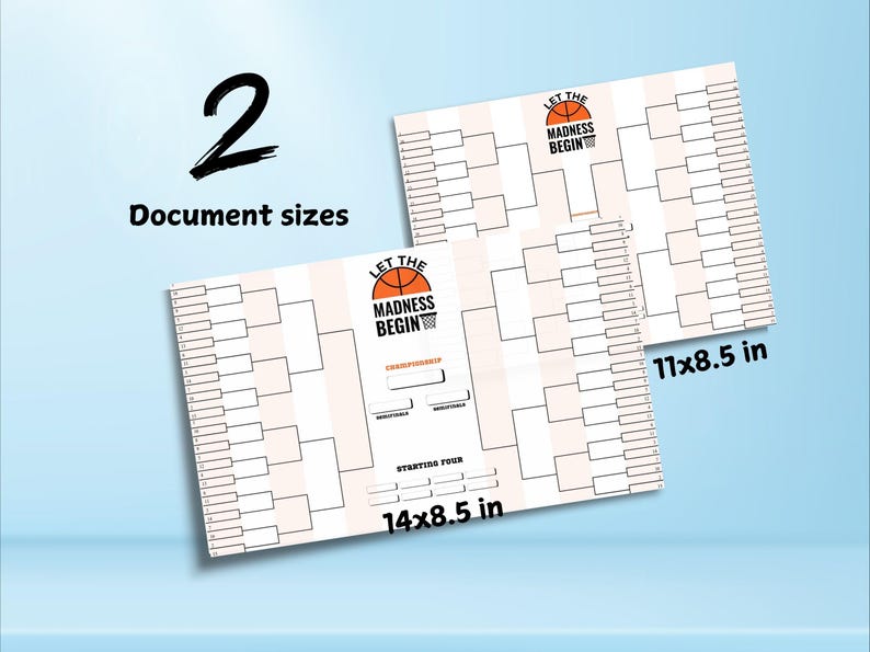 Basketball Madness Tournament Brackets Printable College Basketball ...